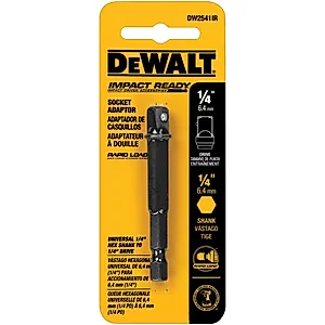 DeWalt DW2541IR 1/4-Inch Hex To 1/4-Inch Square Impact Ready Socket Adaptors