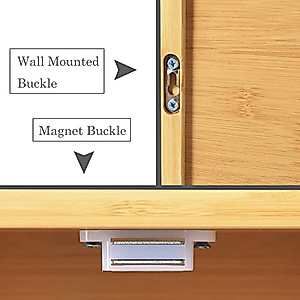 HYNAWIN Bamboo Wall Cabinet with Adjustable Shelf, Medicine Cabinet for Bathroom Living Room, Over-The-Toilet Floating Cabinet