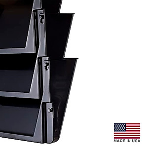 Officemate Letter Size Wall File, Recycled, Black, Set of 3 (26092)