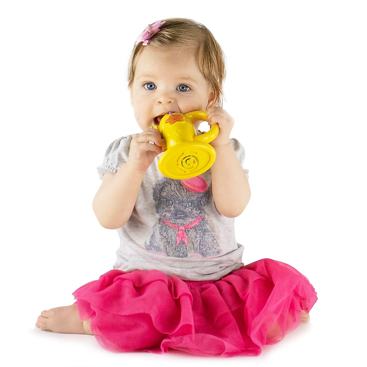 KiddoLab Musical Instruments Set with an Electronic Trumpet and Rattles for Babies. Toddler Learning Toys for Early Development. First Infant Music Toy for 3 to 18 Months Old