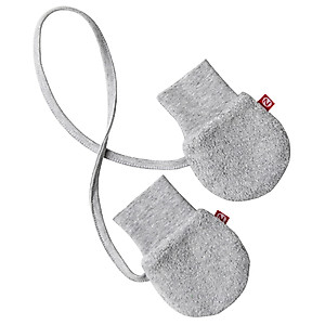 Zutano Fleece Mittens for Babies, Infants, and Newborns, Thumbless Outdoor Winter Baby Gloves, Heather Gray