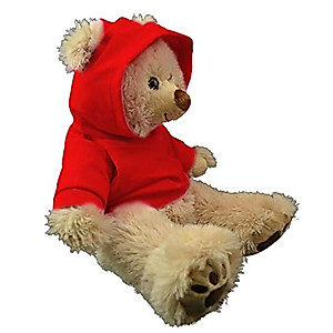 Red Hoodie Tee Teddy Bear Clothes Fits Most 14"-18" Build-a-Bear and Make Your Own Stuffed Animals