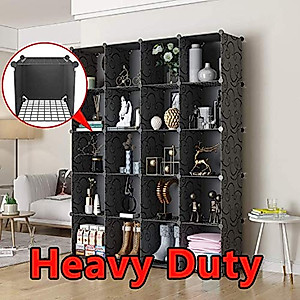 KOUSI Bookshelf Units, Clothes Storage Shelves, Room Organizer, Black