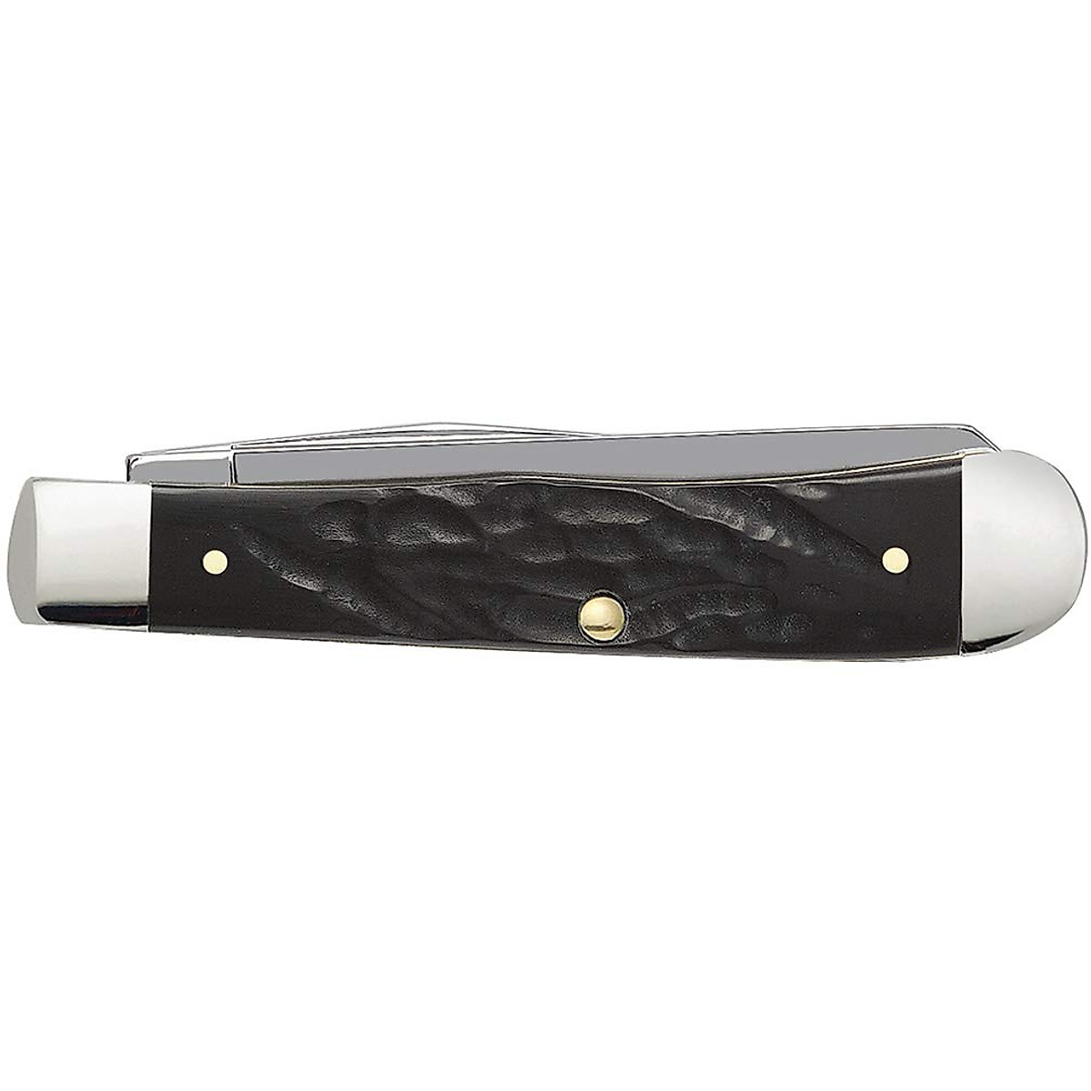 Case WR XX Pocket Knife Rough Black Jigged Synthetic Trapper Item #18221 - (6254 SS) - Length Closed: 4 1/8 Inches