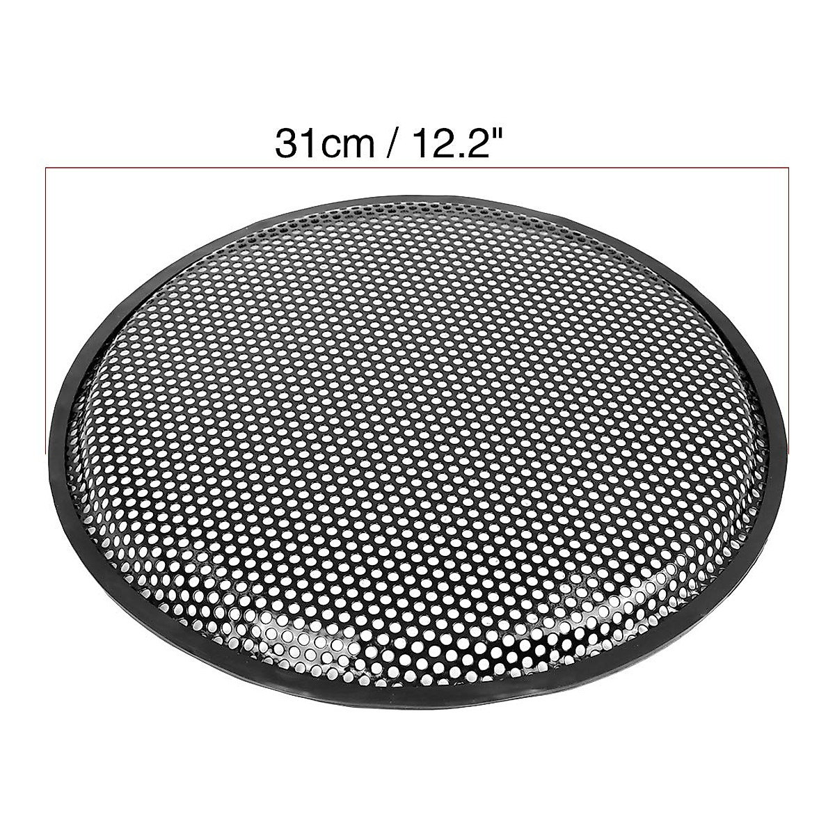 X AUTOHAUX Universal 12 Inch Car Audio Speaker Subwoofer Metal Waffle Grill Cover Protector with Rubber Edge and Clips