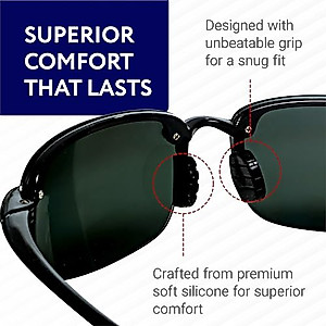 IMPRESA [2 Pairs] Nose Pads For Maui Jim Sport and Martini Sport Sunglasses - Replacement Nose Piece - Easy Slip On Nose Pads - Silicone Sunglass Nose Pads Parts