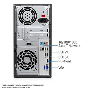 HP Pavilion Desktop Computer, Intel Core i7-7700, 12GB RAM, 1TB Hard Drive, Windows 10 (570-p030, Black)