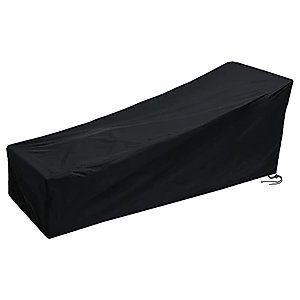 Gicov Chaise Lounge Cover Outdoor Waterproof Heavy Duty Lounge Chair Cover with Windproof Elastic Hem Indoor Extra Large Anti-UV Chaise Lounge Cover Patio Garden Furniture All Season Protection 2Pack