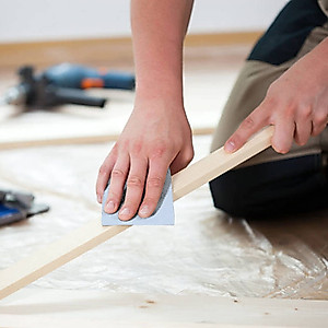 1/4 Sheet Sandpaper 4.5 x 5.5 Inch, Wet Dry Sand Paper, 30Pcs Sanding Sheets for Palm Sanders Hand Sanding Blocks on Woodworking, Metal, Primers, Automotive Paint, Detail Polishing (60 Grit)