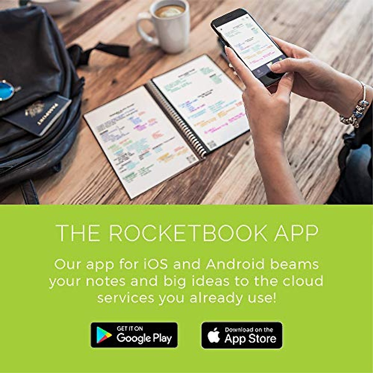 Rocketbook Wave Smart Notebook - Dotted Grid Eco-Friendly Notebook with 1 Pilot Frixion Pen Included - Executive Size (6" x 8.8"), Model Number: WAV-E