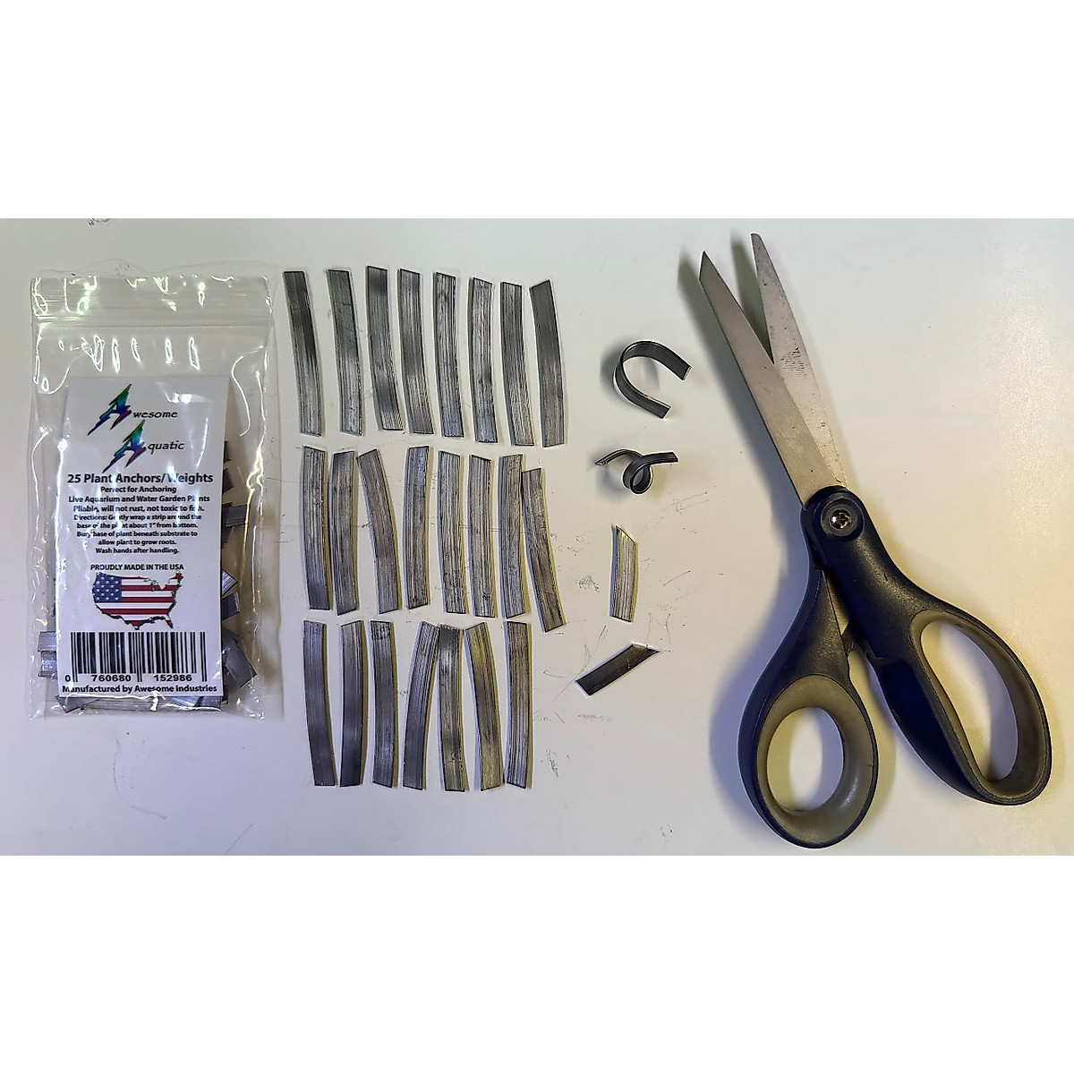 Plant Anchors/Weights 25 pk Strip Lead Ribbon Live Plants Awesome Aquatic Weight Anchor (25 Pack Strips)