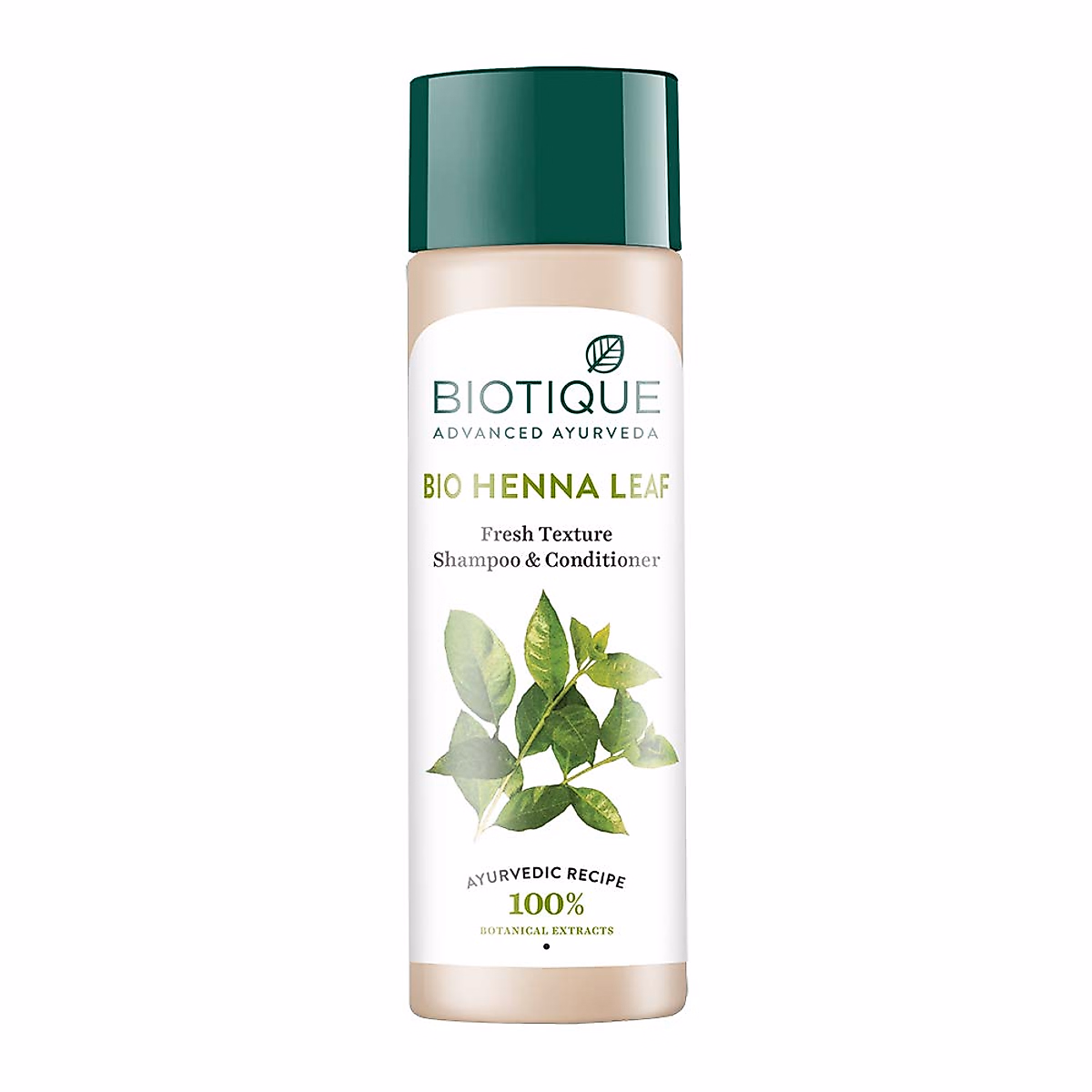 Biotique Bio Henna Leaf Fresh Texture Shampoo & Conditioner 120ml /4.05 Oz. I Increase Gloss, Hydration, Shine I For Rich Dark Tones Hair - All Hair Types