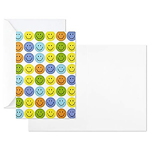 Hallmark 5EDX8610 Assorted Blank Greeting Cards (Cheerful Designs, 12 Cards and Envelopes)
