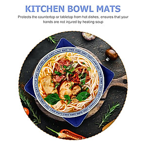 Hemoton Microwave Bowl Holder Microwave Plate Huggers Microwave Bowl Cozy Microwave Safe Bowl Huggers Hot Bowl Holders for Soup Pasta Noodles Rice Bowl