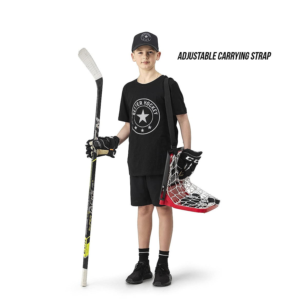 Better Hockey Extreme Pro Sauce Catcher - Saucer Pass Training Aid, Miniature Hockey Goal, Holds Up to 40 Pucks, Great Yard and Tailgating Fun, Easy to Carry