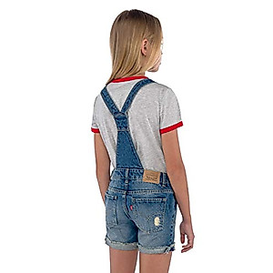 Levi's Girls' Denim Shortall, Vintage Waters, 10