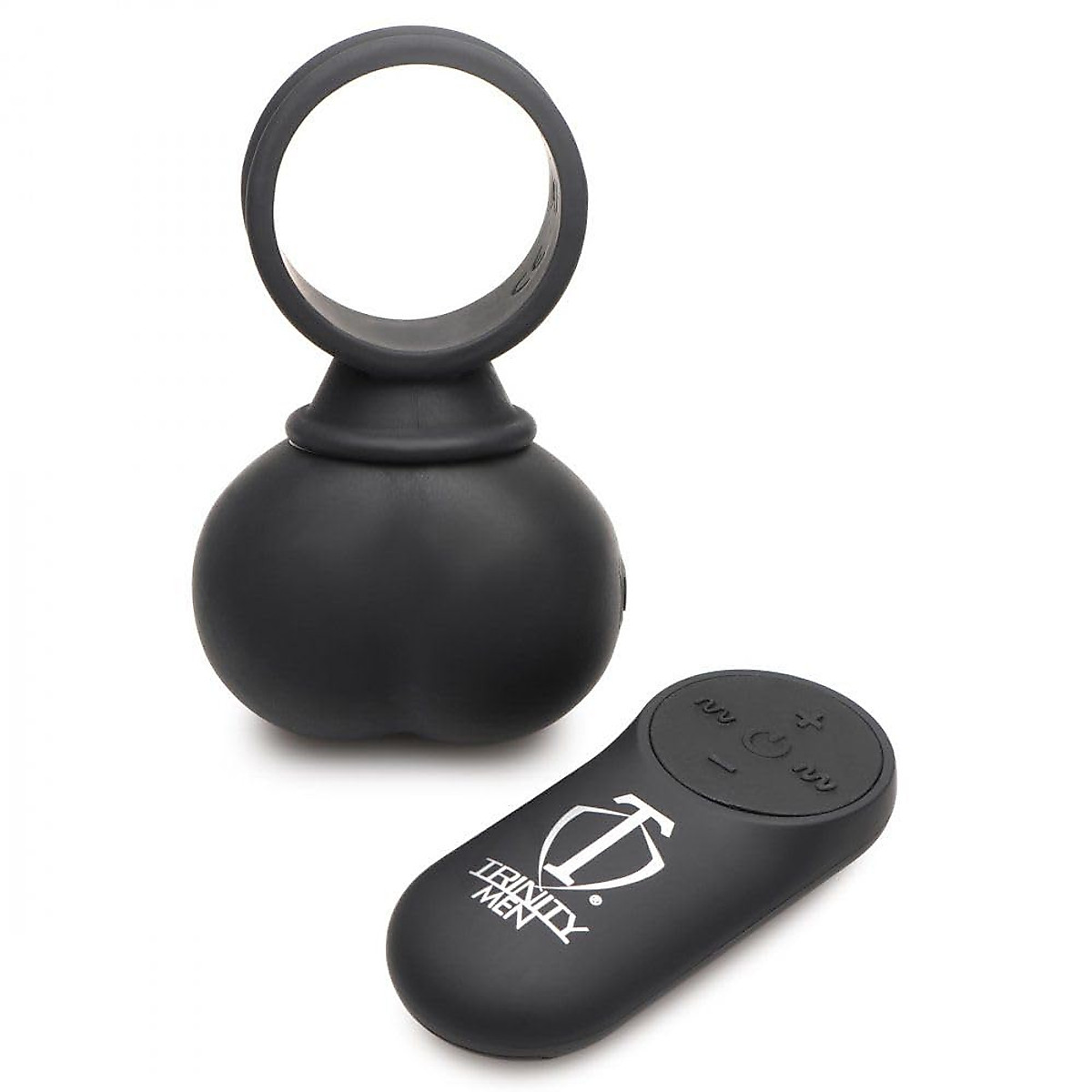 Trinity Vibes Men 28x Vibrating Balls Penis-Ring. Sex Toys for Pleasure & Couples Sex Toy for Adults. Male Vibrating Stimulator, Penis Massager & Erection Enhancer with Remote Control - Large, Black