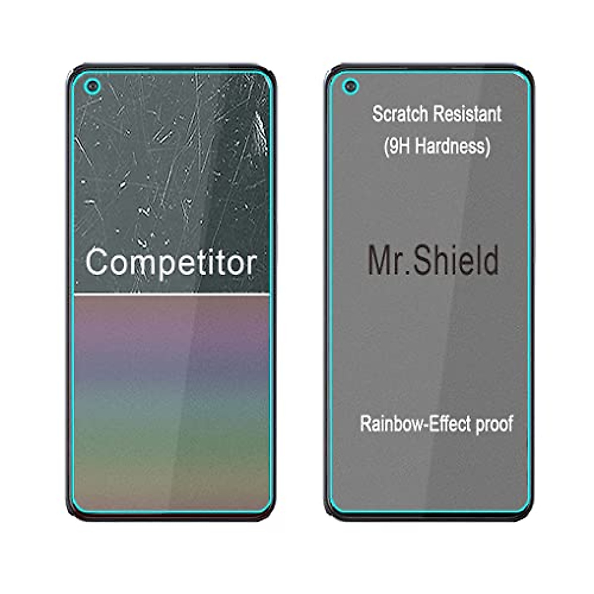 Mr.Shield [3-Pack] Designed For OnePlus Nord N20 5G [Tempered Glass] [Japan Glass with 9H Hardness] Screen Protector with Lifetime Replacement