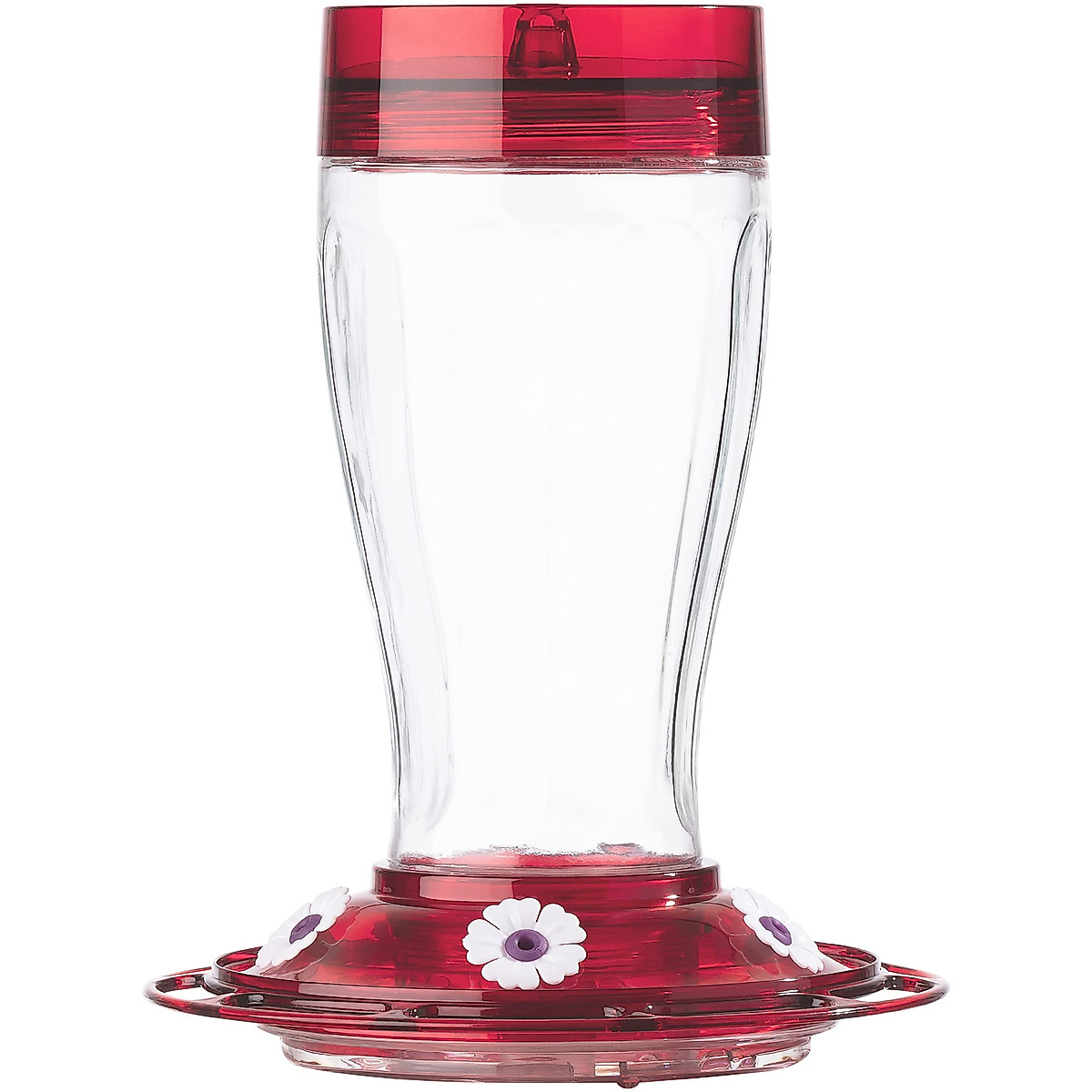 More Birds Bird Health+ Big Gulp Hummingbird Feeder, Glass Hummingbird Feeders for Outdoors, 5 Feeding Stations, 40 Ounces