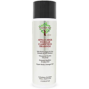 MOUNTAIN TOP Apple Cider Vinegar ACV Shampoo (8 oz / 273 ml) with Biotin, Castor Oil - Clarifying, For Fuller & Thicker Hair - Paraben, Sulfate Free - All Hair Types, Men & Women