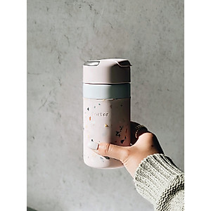 W&P Porter Drink Through Lid for Insulated Water Bottles, Leak-Proof, Carrying Handle, BPA Free, Blush