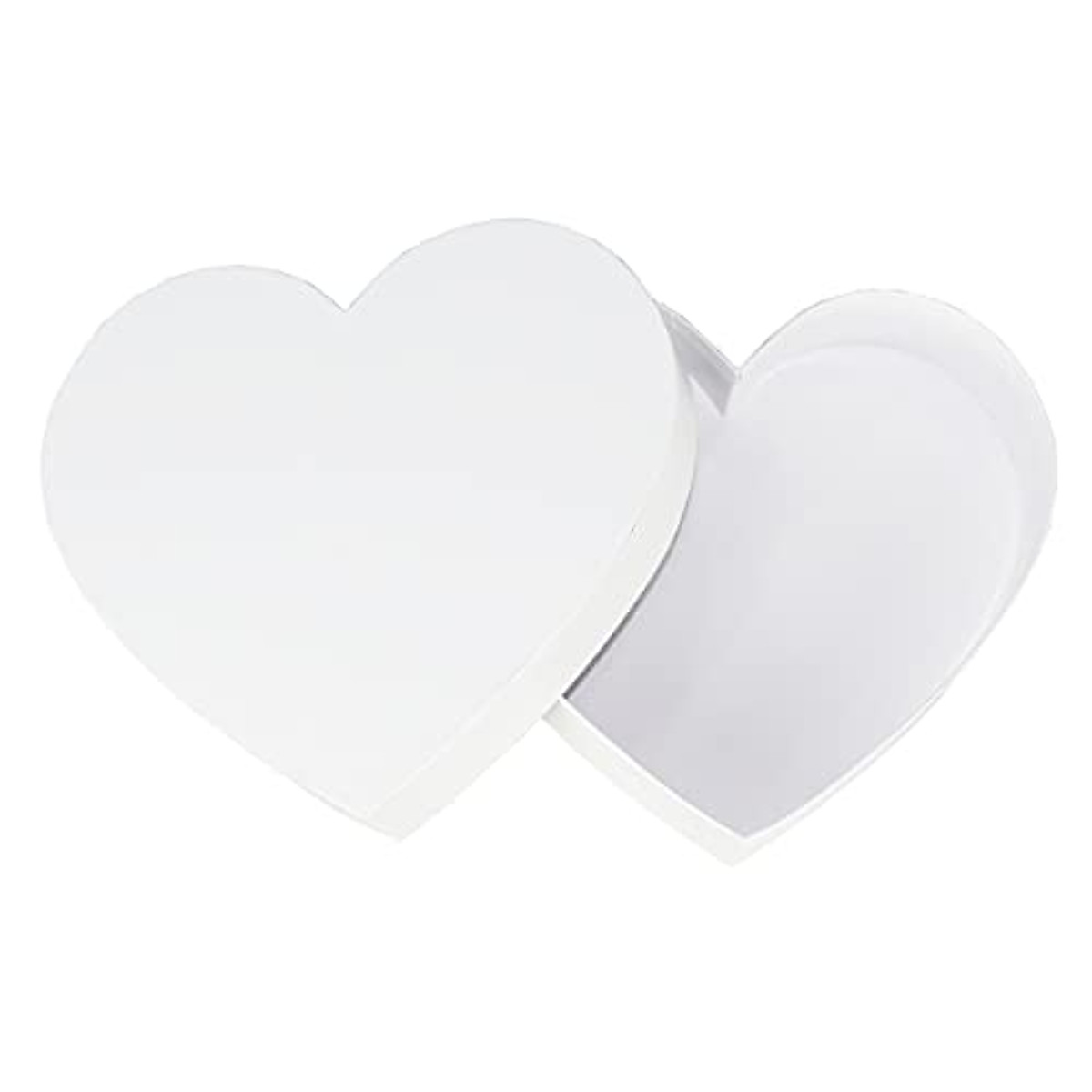 WENPACK Empty Heart Shaped Gift Box Strawberry Packaging (White)