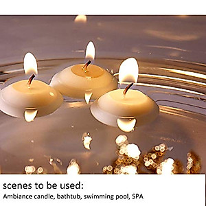 Howemon 2Inch 24 Pack Floating Candles Unscented Discs for Wedding, Pool Party, Holiday & Home Decor
