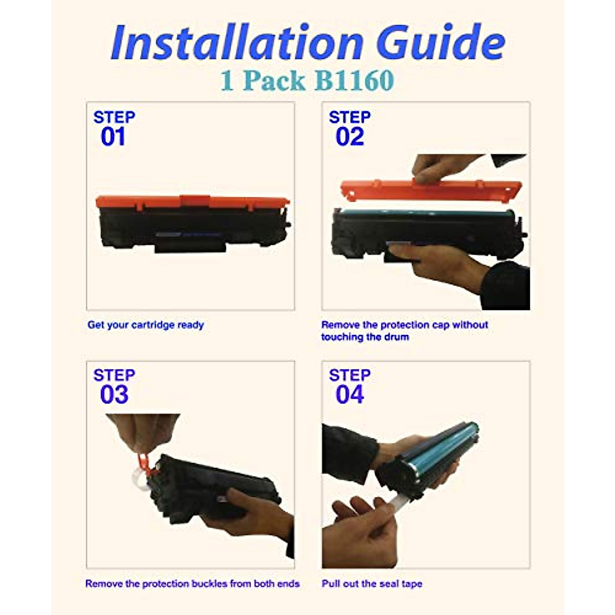 1-Pack ColorPrint Compatible B1160 Toner Cartridge Replacement for Dell B1160W 1160 Work with YK1PM 331-7335 HF44N HF442 B1163W B1165NFW Mono Laser Printer (Black)