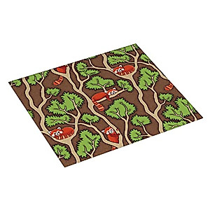 Forest Red Alkane bear Printed Drying Mat For Kitchen Ultra Absorbent Microfiber Dishes Drainer Mats Non-Slip Silicone Quick Dry Pad - 18 X 16inch
