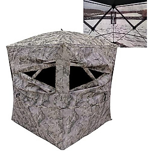 Muddy Outdoors Prevue 4-Person Heavy-Duty Camo Hunting Ground Blind, Mossy Oak Elements Terra (PVB4)
