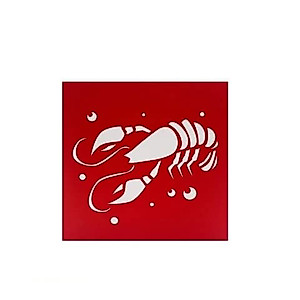 ETA 3D Mr. Lobster Pop Up Card, 3D Animal Pop Up Card, Nature Card, Pop up Card for Lobster Lover, Father Day, Pop Up Card, Birthday Card for Dad, Husband, Son, Any Occasions, A31