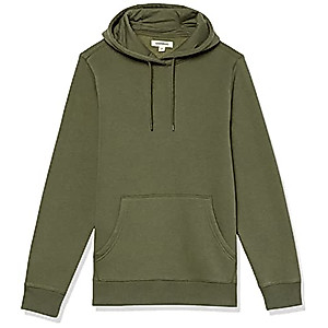 Goodthreads Men's Washed Fleece Pullover Hoodie, Olive, Large