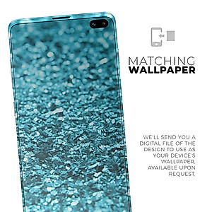 DesignSkinz Turquoise Glimmer Protective Vinyl Decal Wrap Skin Cover Compatible with The Samsung Galaxy S20 (Screen Trim & Back Glass Skin)