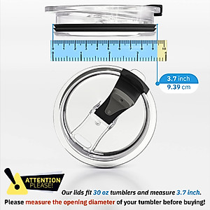 30 OZ - 1 Replacement Lid for Yeti Tumblers like Yeti Lids - 3.7 Inch Diameter - Spill Proof Lids for Yeti Tumblers - Tumbler Lid for Yeti Tumbler 30 oz, Tumbler Lids 30 oz Replacement Lid