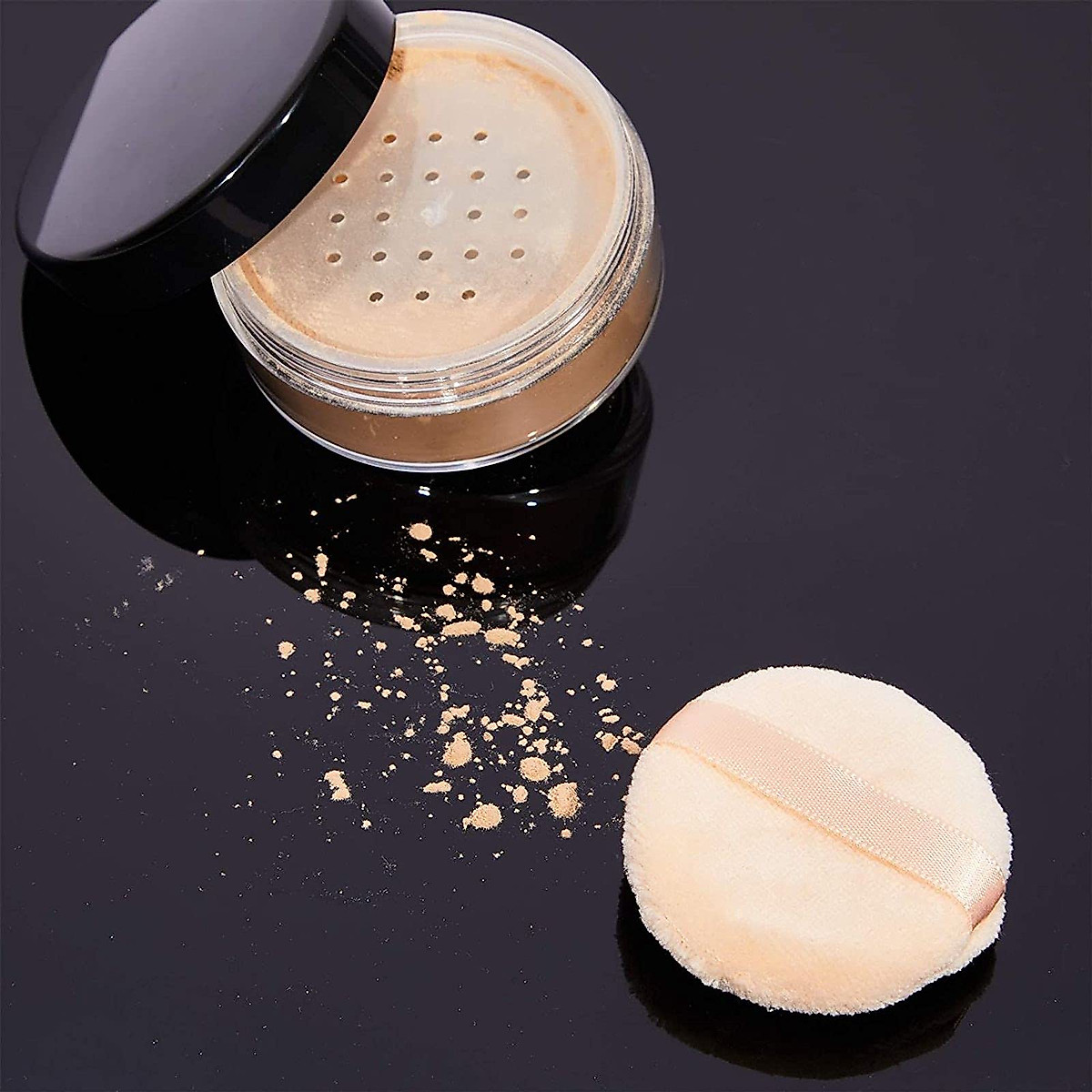 Empty Loose Powder Container and Puff Set, Sifter Included (50 ml, 12 Pieces)