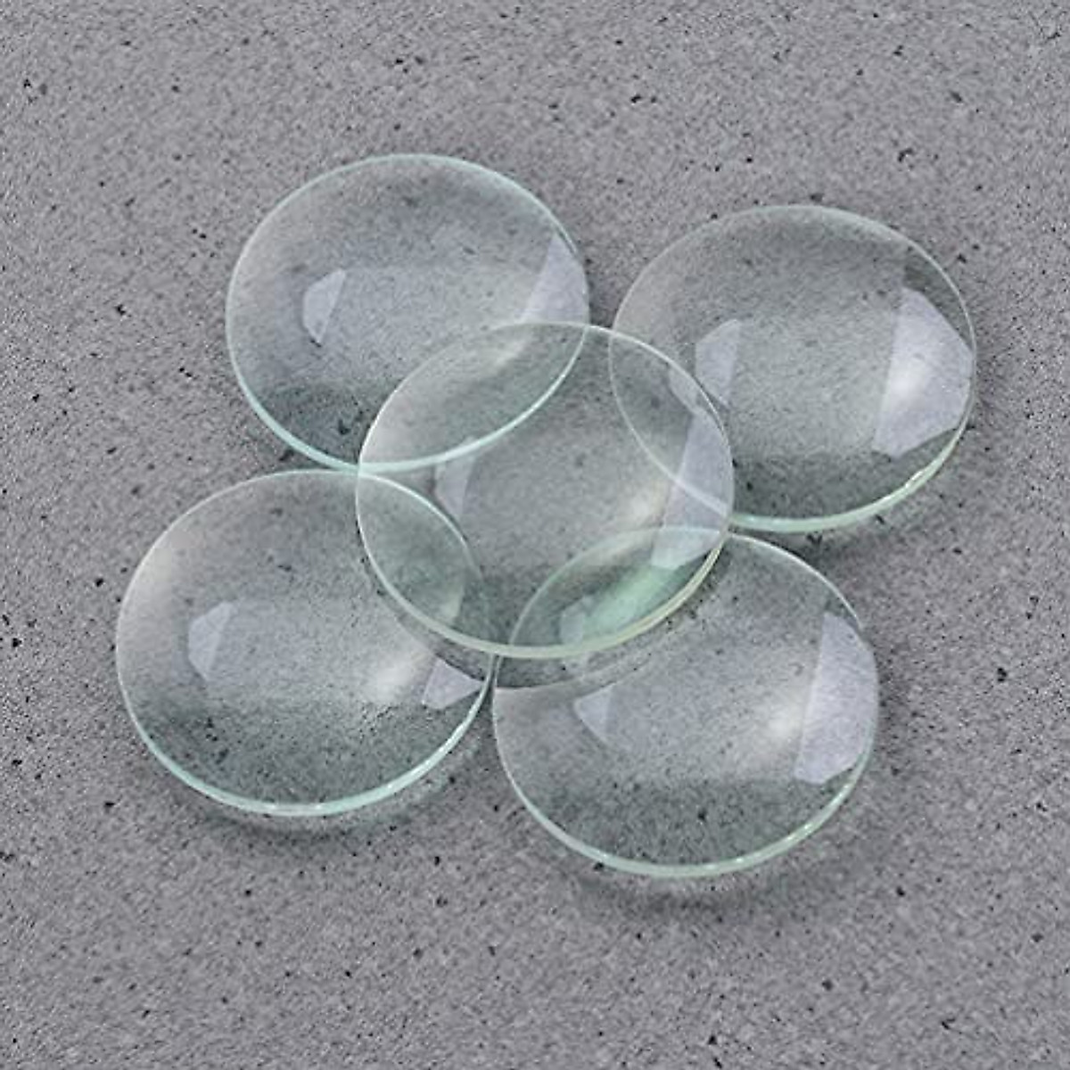 Round Glasses Round Glasses Double Convex Glass Lens, Polished Optical Lens Tool for Physics Classrooms and Labs, 30mm Diameter 50mm Length, Easy Use Circle Glasses Circle Glasses