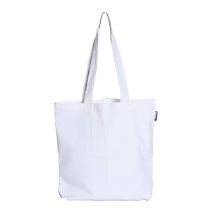 ACCENTHOME Cotton White Tote Bags | Super Strong Set of 2 Reusable Cotton Bags | Customizable Easy To Use Aesthetic Tote Bag For DIY, Advertising, Promotion, Gift | Lightweight Bags For Men Women