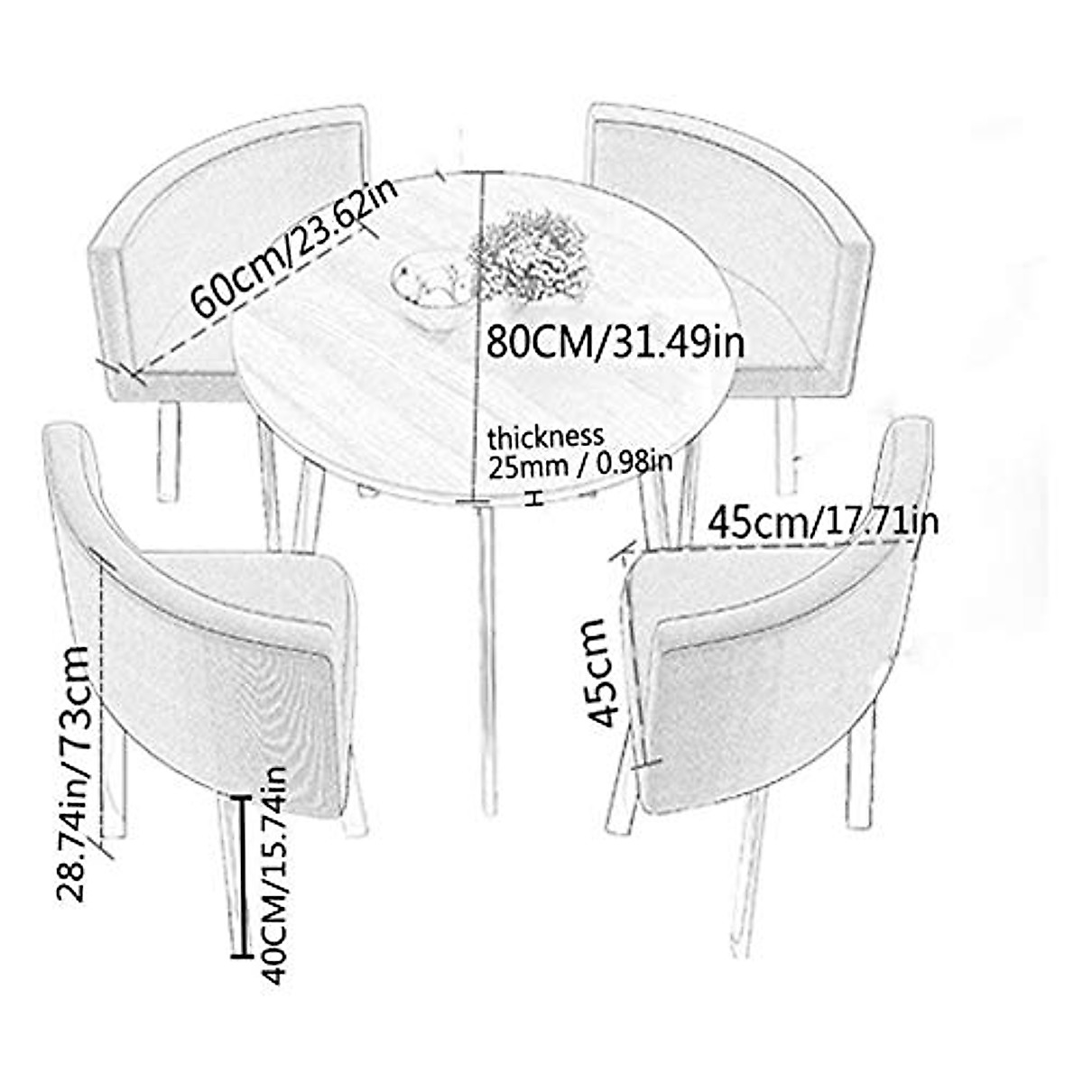 Kitchen Table Set, Office Conference Table Set Negotiation Table and Chair Combination Modern Design Round Table Balcony Living Room Dining Table Office Meeting Room (Color : C) ( Color : Light Grey )