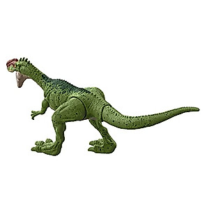 Jurassic World Fierce Force Monolophosaurus Camp Cretaceous Authentic Dinosaur Strike Motion Action Figure, Movable Joints, Gift 3 Years & Older