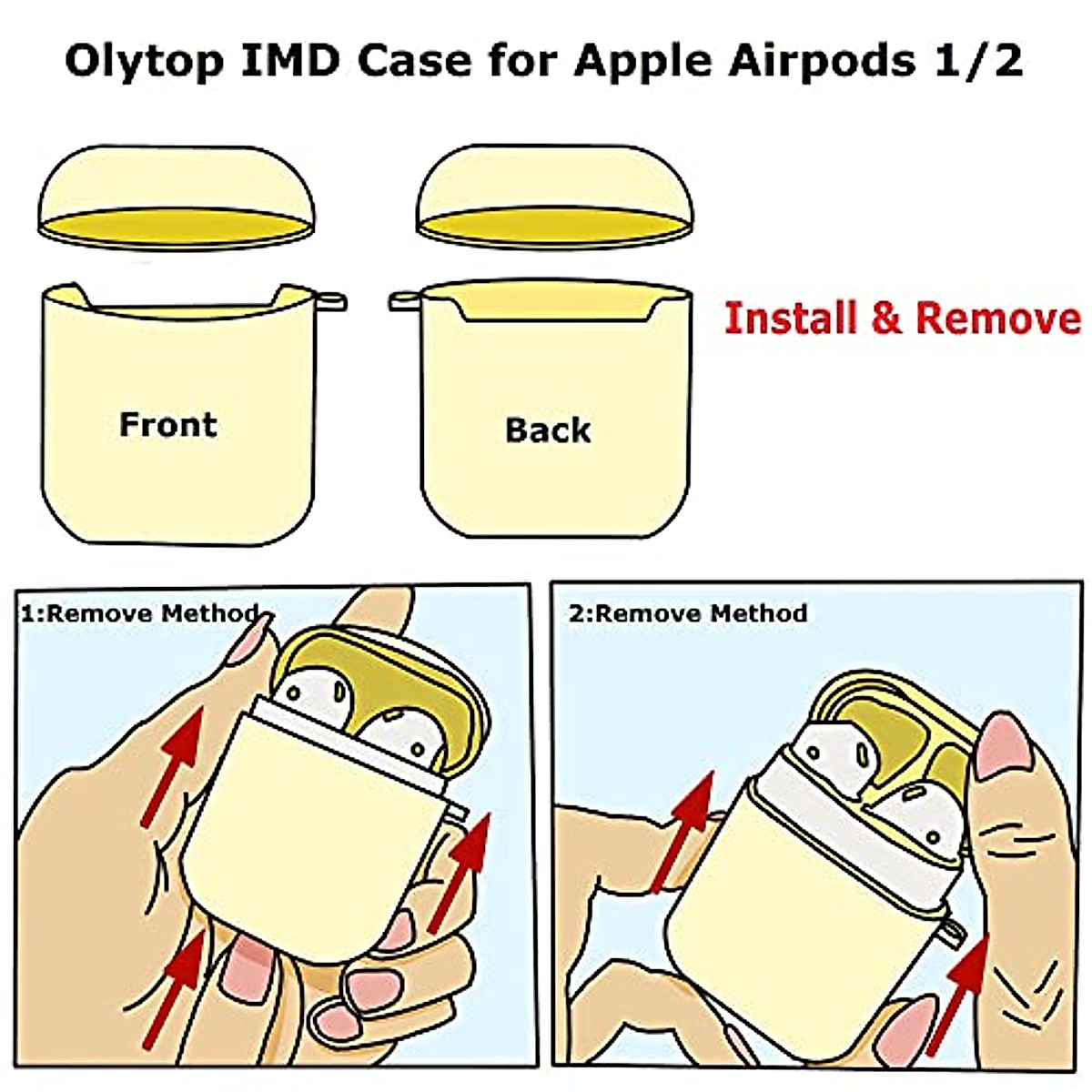 AirPods Case Flower, Olytop Cute Hard Ladybugs Women Apple Airpods 2 & 1 Cover Case Protective Shockproof iPods Cover Skin Girls with Keychain for Apple 2nd 1st Gen - Flower/Cactus