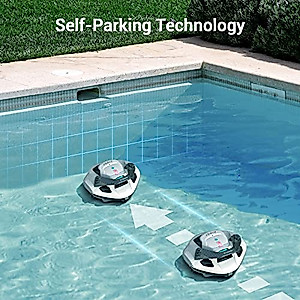 (2023 New) AIPER Seagull SE Cordless Robotic Pool Cleaner, Pool Vacuum Lasts 90 Mins, LED Indicator, Self-Parking, Ideal for Above/In-Ground Flat Pools up to 40 Feet - White