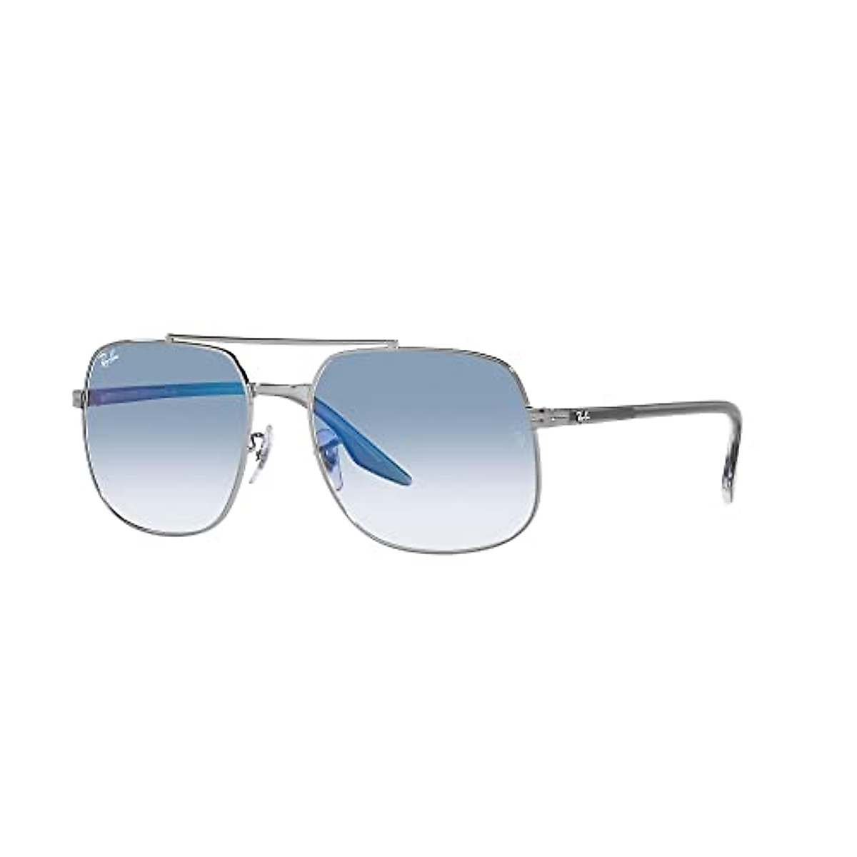 Ray-Ban RB3699 Square Sunglasses, Gunmetal/Clear Blue Gradient, 59 mm