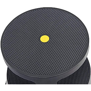 LDAILY Rolling Step Stools with Wheels, Kick Step Stool Holds up to 350 lbs, Round Scooter Stool Ideal for Kids or Adults, Step Stool Perfect for Kitchen, Library, Office, Garage, Gray