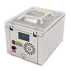 22" Vacuum Sealer Machine, 110V Automatic Commercial Kitchen Food Chamber Desktop Digital Seal Vacuum Packaging Machine Sealer