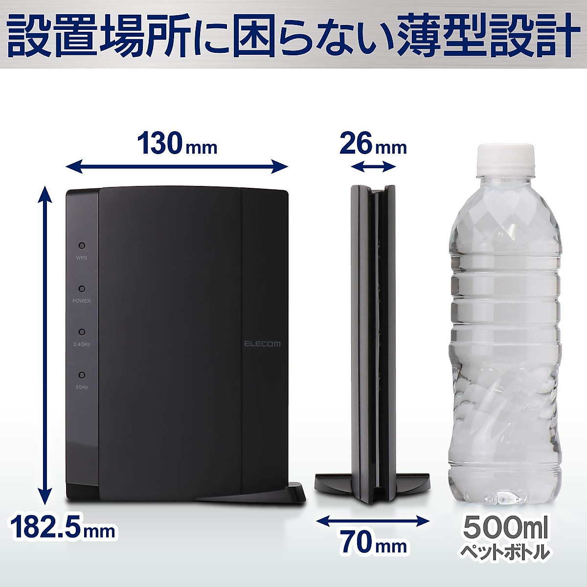 ELECOM WiFi wireless LAN router 11ac/n/a/g/b867 + 300Mbps wired Giga Dual core CPU Beamforming Z WRC - 1167GHBK2-S (Japan Import)