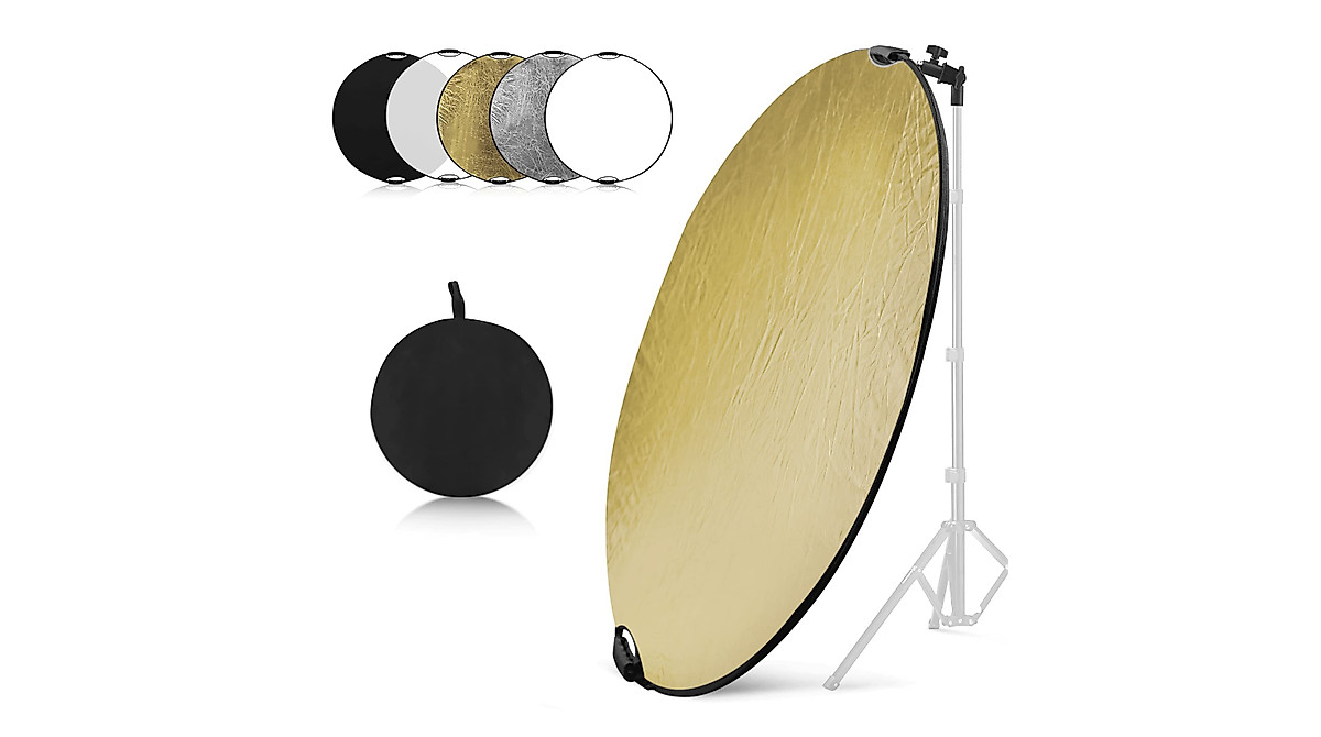 Wellmaking 43Inch/110cm Photography Light Reflector, Portable Foldable ...