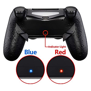 eXtremeRate Textured Black Dawn Programable Remap Kit for PS4 Controller with Upgrade Board & Redesigned Back Shell & 4 Back Buttons - Compatible with JDM-040/050/055 - Controller NOT Included