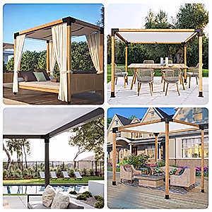 4x4 Pergola Brackets 3-Way 90° Right Angle Corner Extension Bracket Woodworks DIY Pergola kit with Black Powder Coated,Modular Sizing Pergola/Gazebo Hardware for 4x4 inches Lumber(4PCS)……