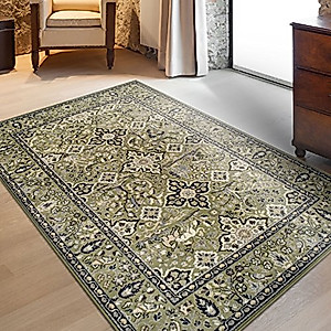 SUPERIOR Radcliffe Collection Area Rug, 8mm Pile Height with Jute Backing, Traditional European Tapestry Design, Fashionable and Affordable Woven Rugs - 8' x 10'
