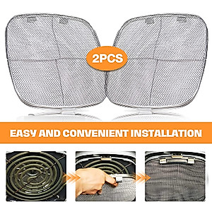 Stainless Steel Splatter Shield 2 Pack Air Fryer Foodi Accessories Replacement Parts for Ninja Foodi AG300, AG300C,AG301C, AG302